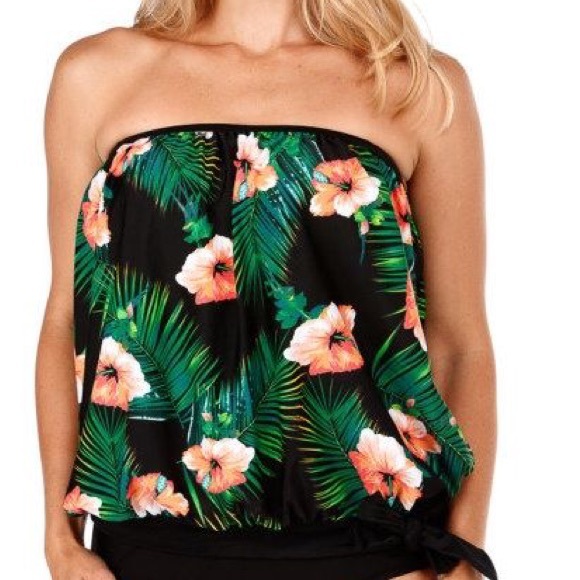 Ceeb | Swim | 2 Or 18 Tankini Top Blouson Bandeau Strapless Swimsuit ...